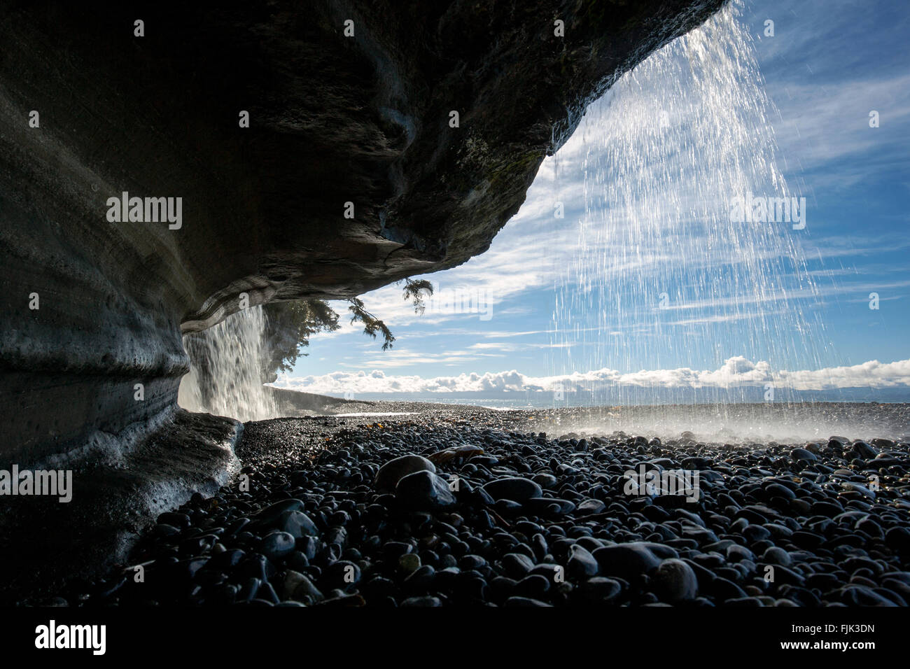 Waterfall at Sandcut Beach - Sooke, Vancouver Island, British Columbia ...