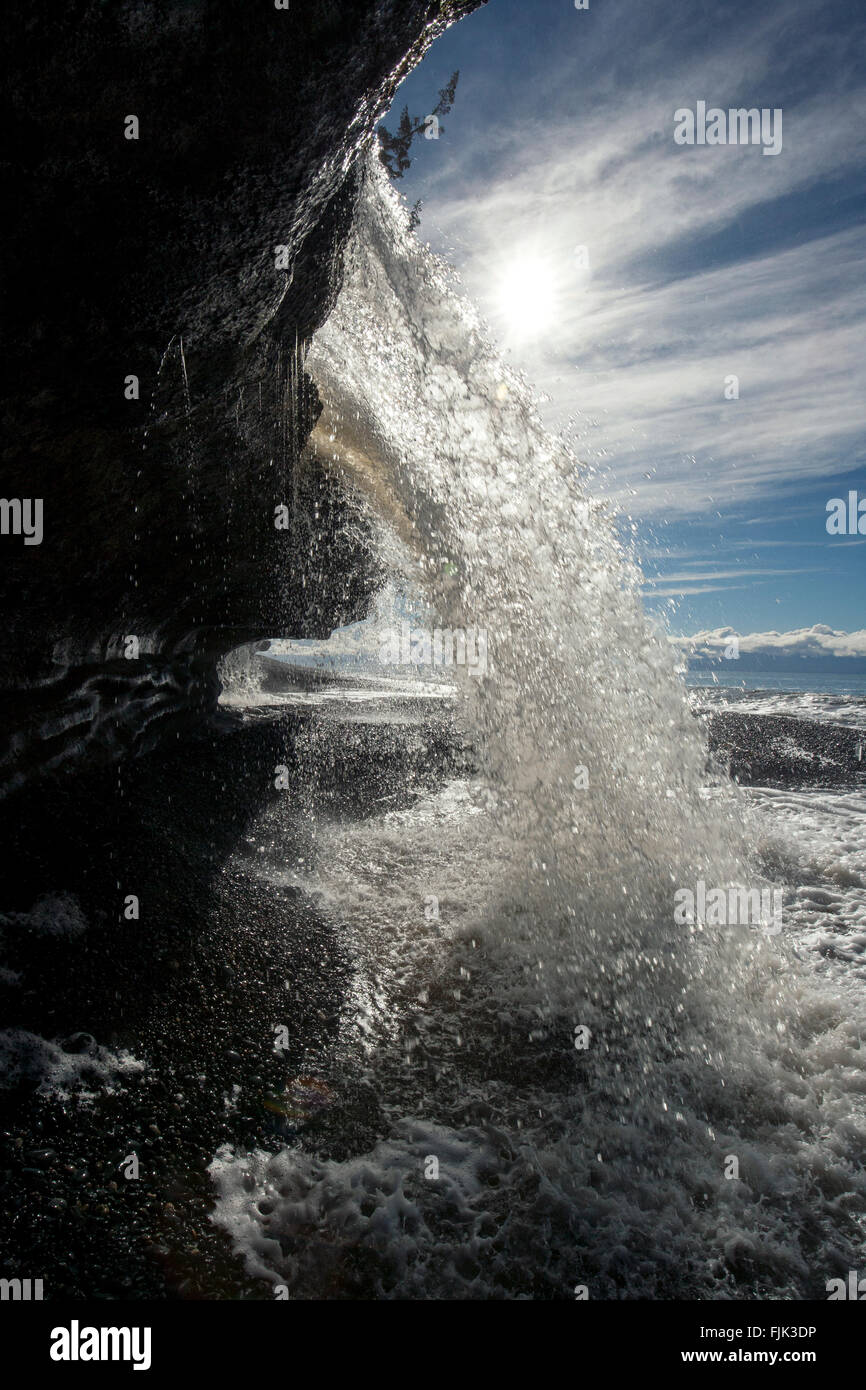 Waterfall at Sandcut Beach - Sooke, Vancouver Island, British Columbia ...