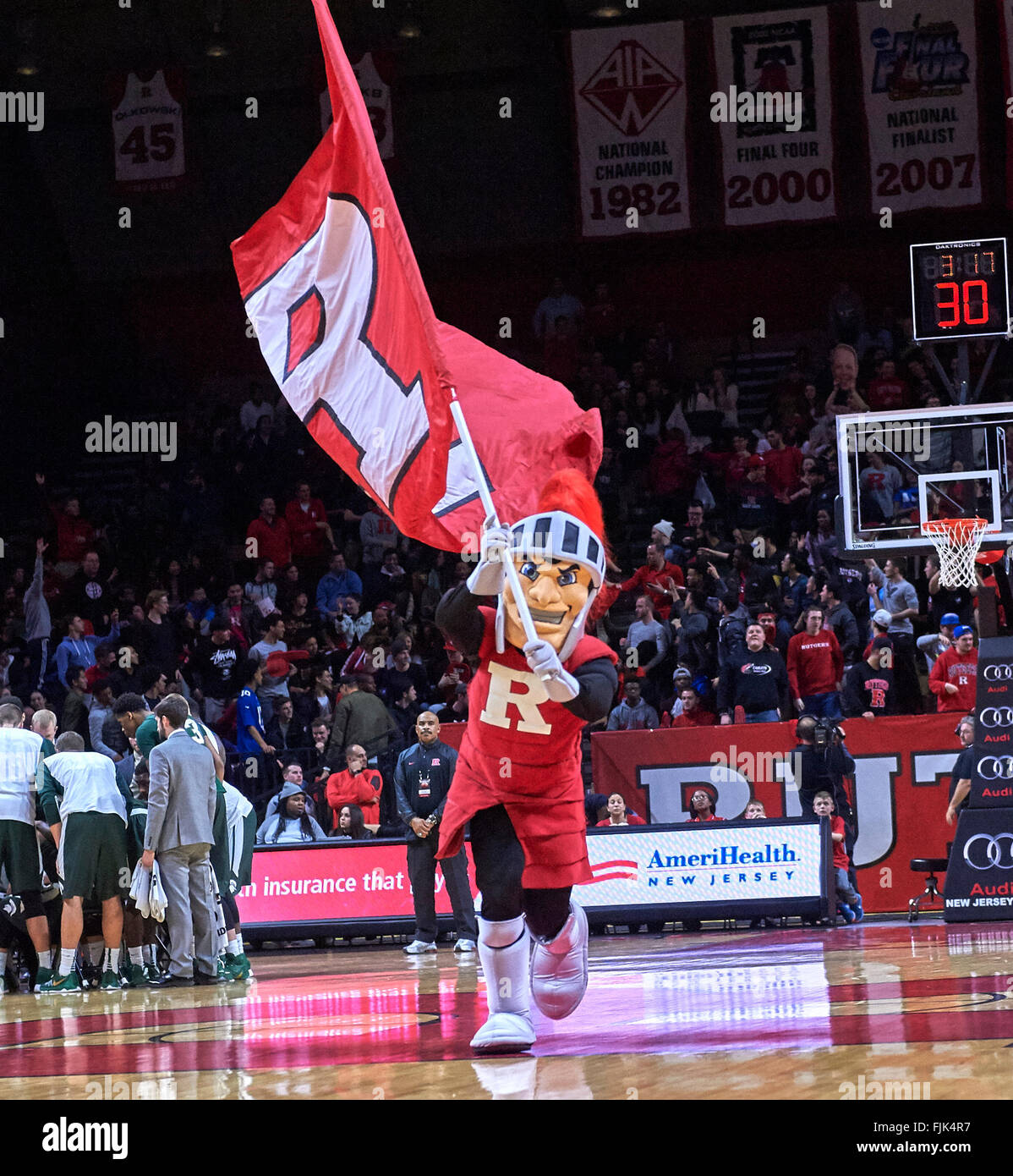 Piscataway, New Jersey, USA. 3rd Mar, 2016. Rutgers' mascot during NCAA ...