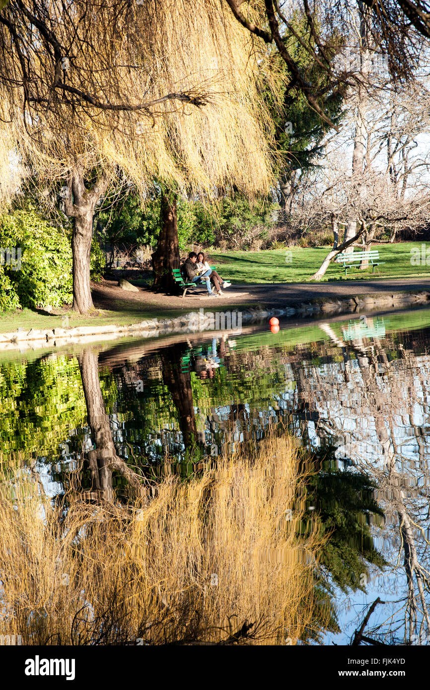 Reflections in pond hi-res stock photography and images - Alamy