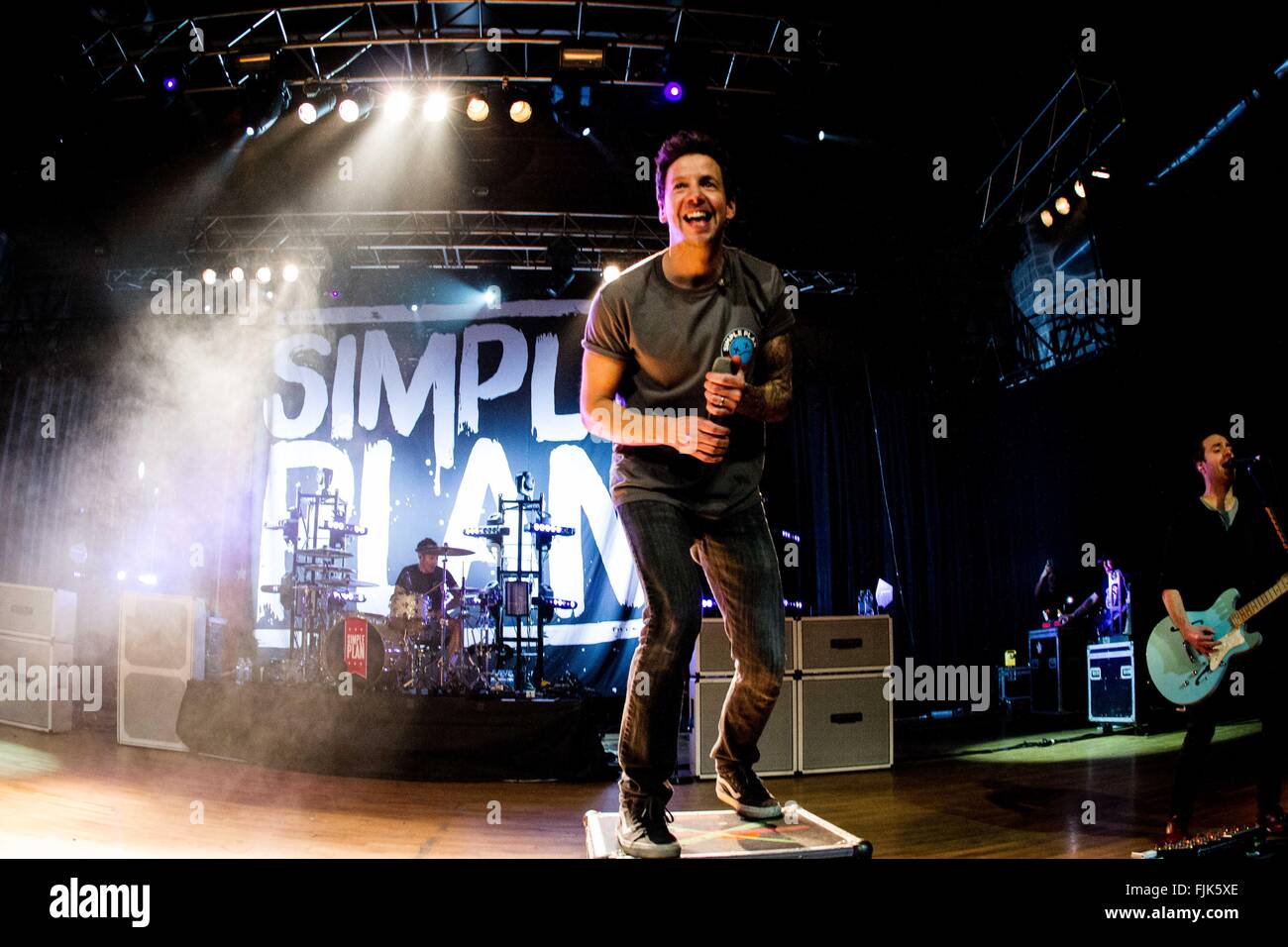 Pierre bouvier simple plan performs hi-res stock photography and images ...