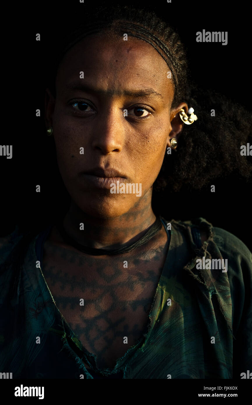 Young woman belonging to the Agaw people ( Ethiopia Stock Photo - Alamy