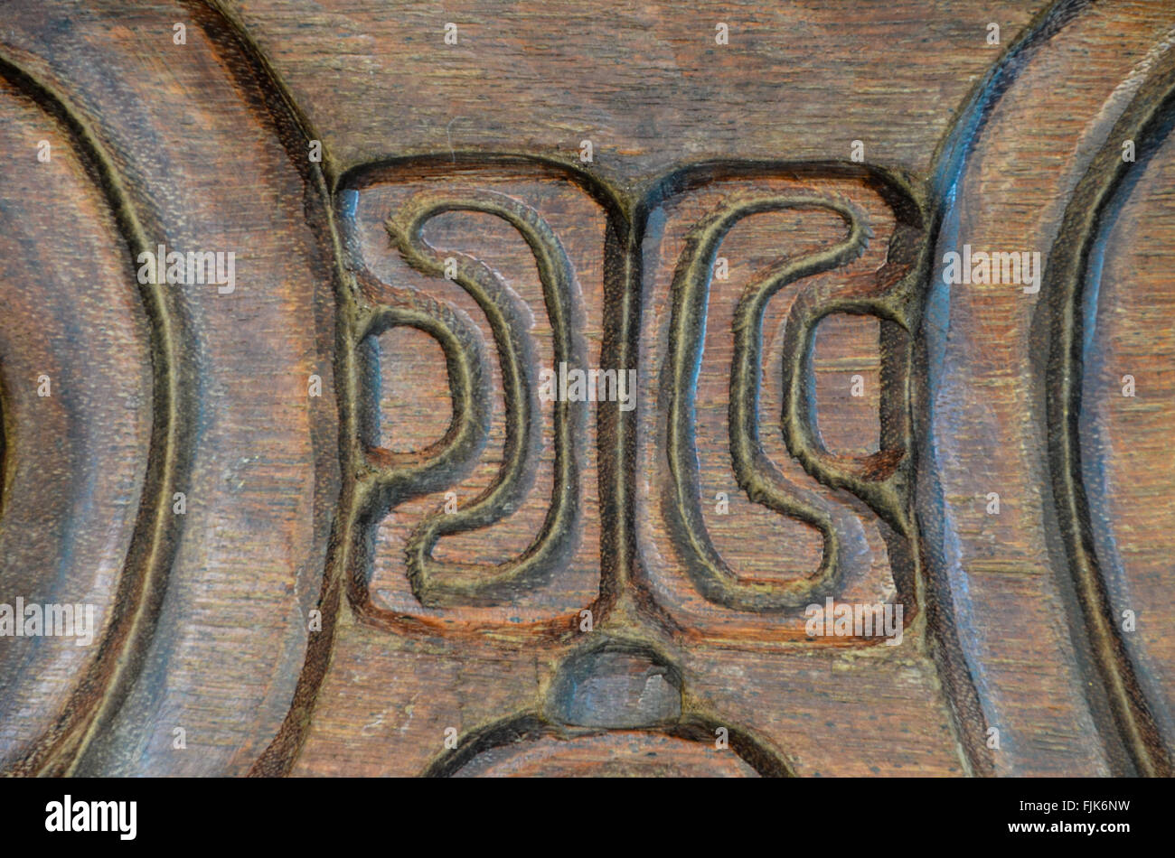 Antique Carved Wood Bas Relief Stock Photo - Alamy