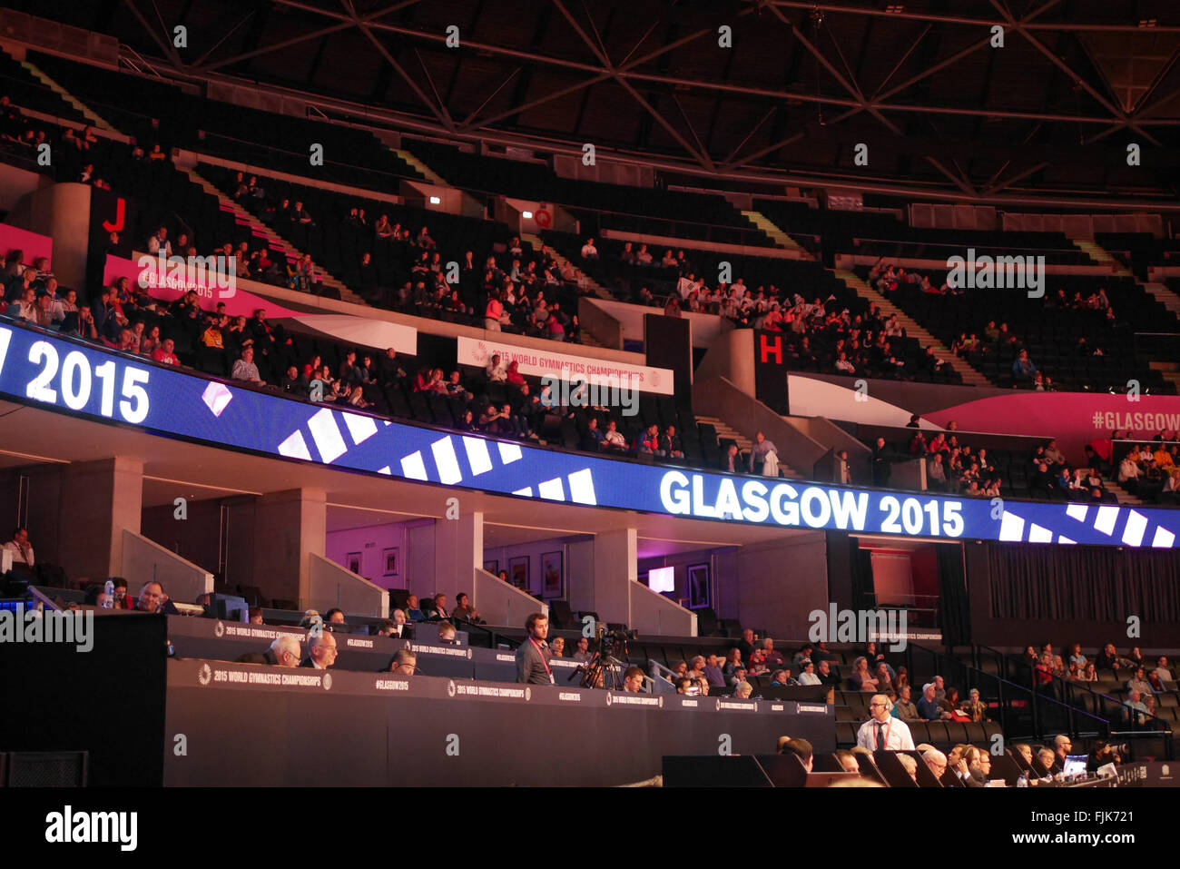 Gymnastics World Championships 2015 SSE Hydro Arena. Glasgow Stock ...