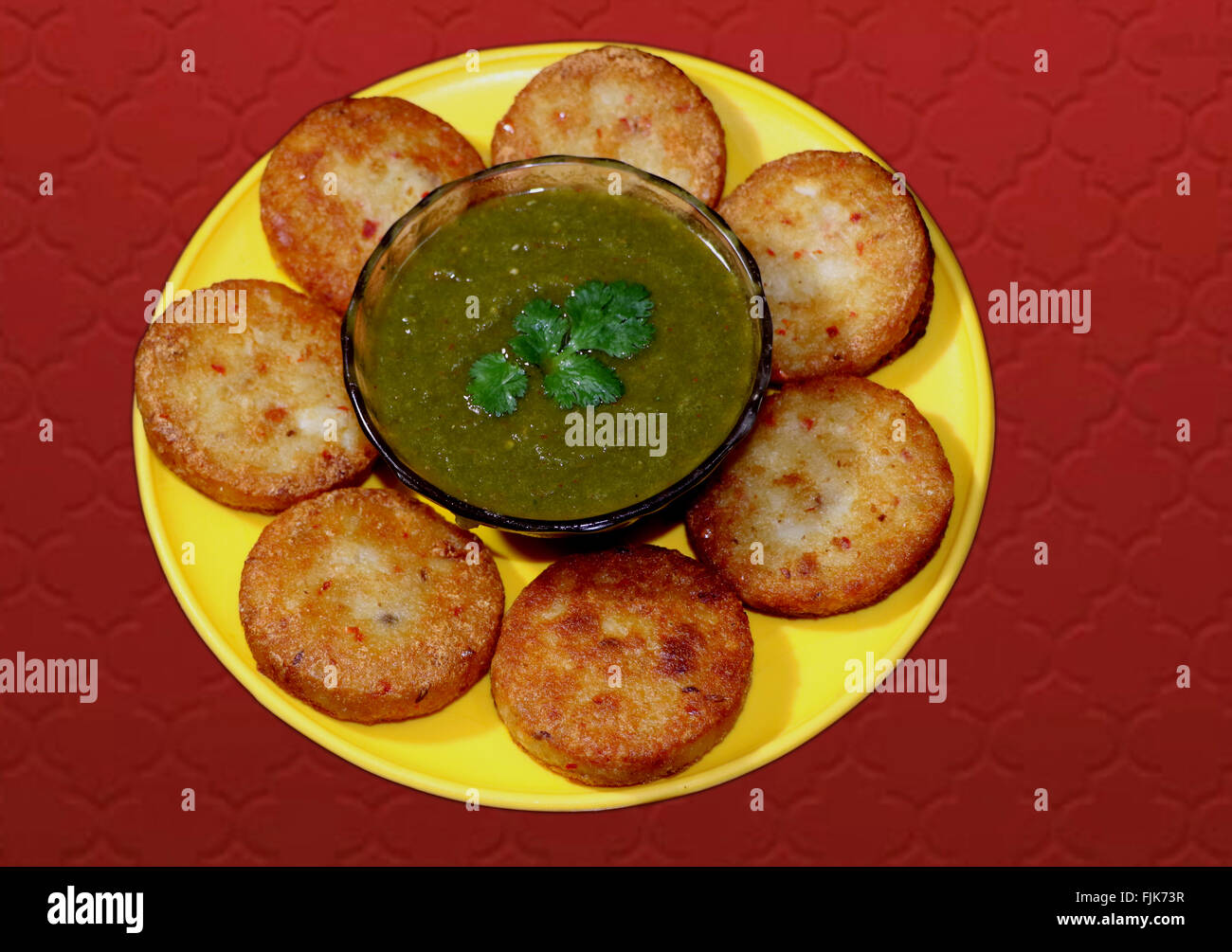 Aloo Tikki or Fried Potato Patties Stock Photo - Alamy