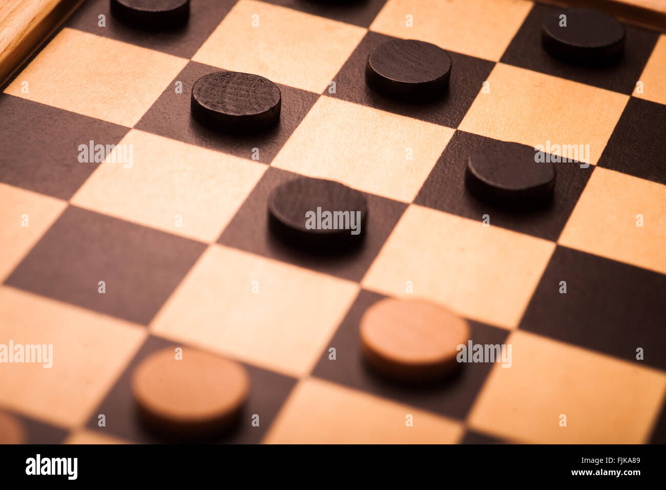 Color shot of a vintage draughts or checkers board game Stock Photo - Alamy