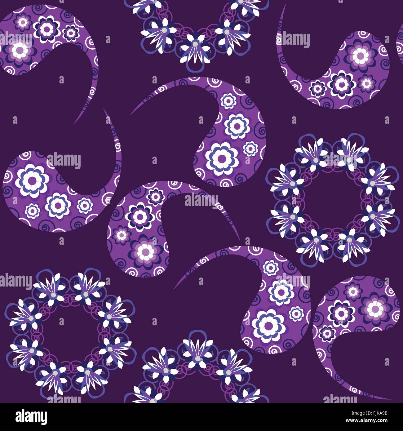 Vector Paisley seamless texture and seamless texture in swatch menu ...