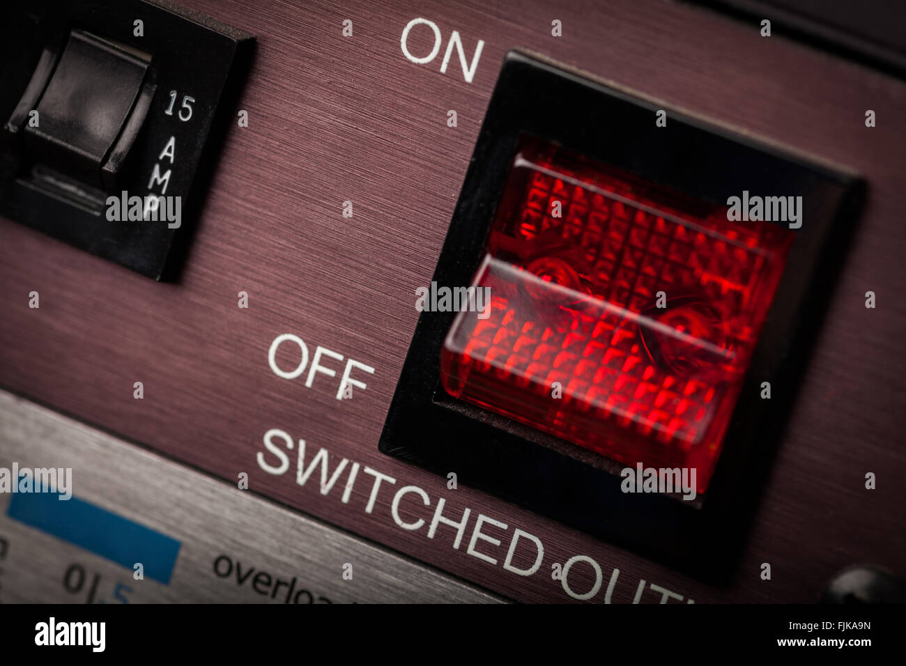 Color image of many buttons in a sound recording studio Stock Photo - Alamy