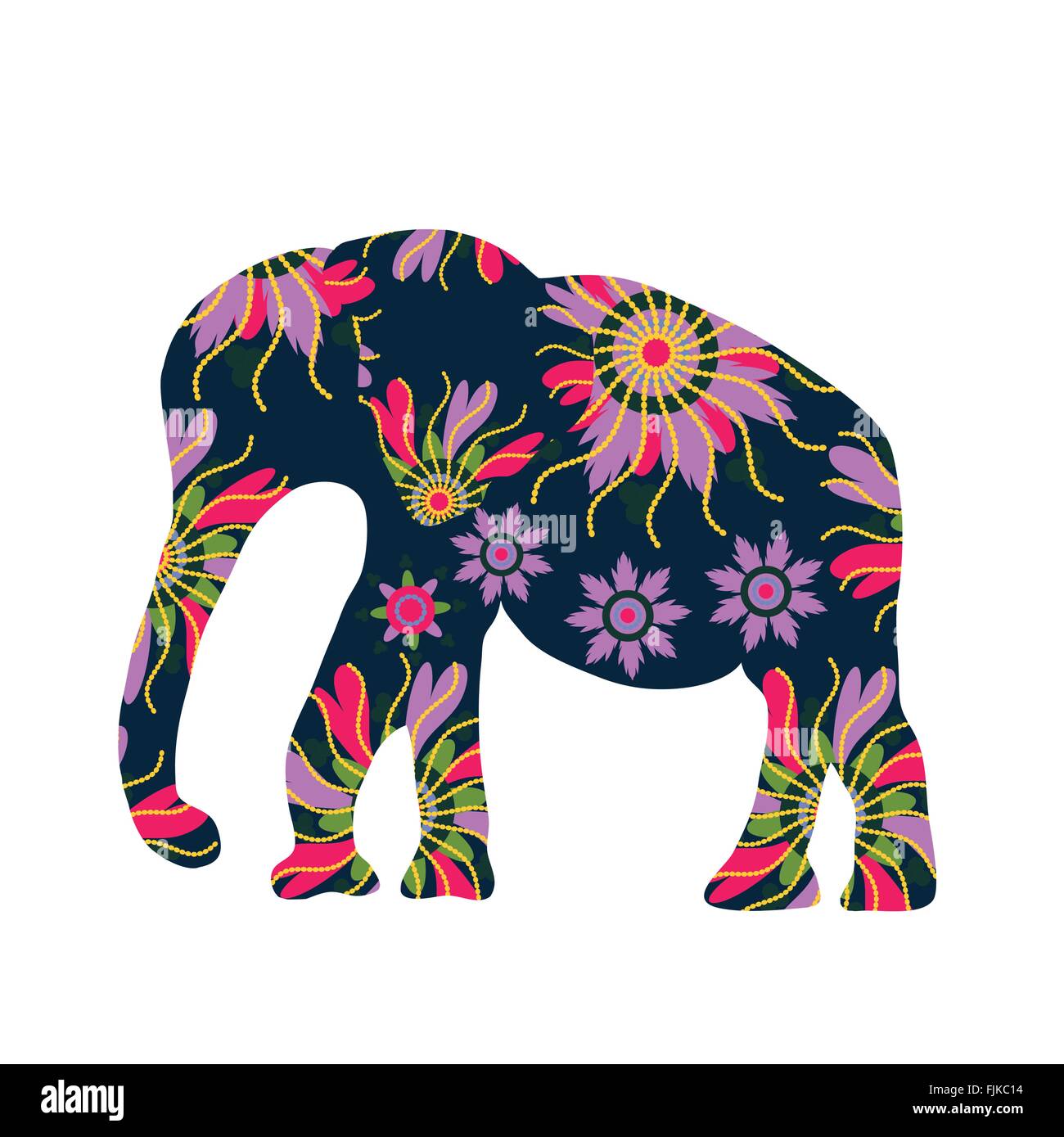 Floral Elephant Design
