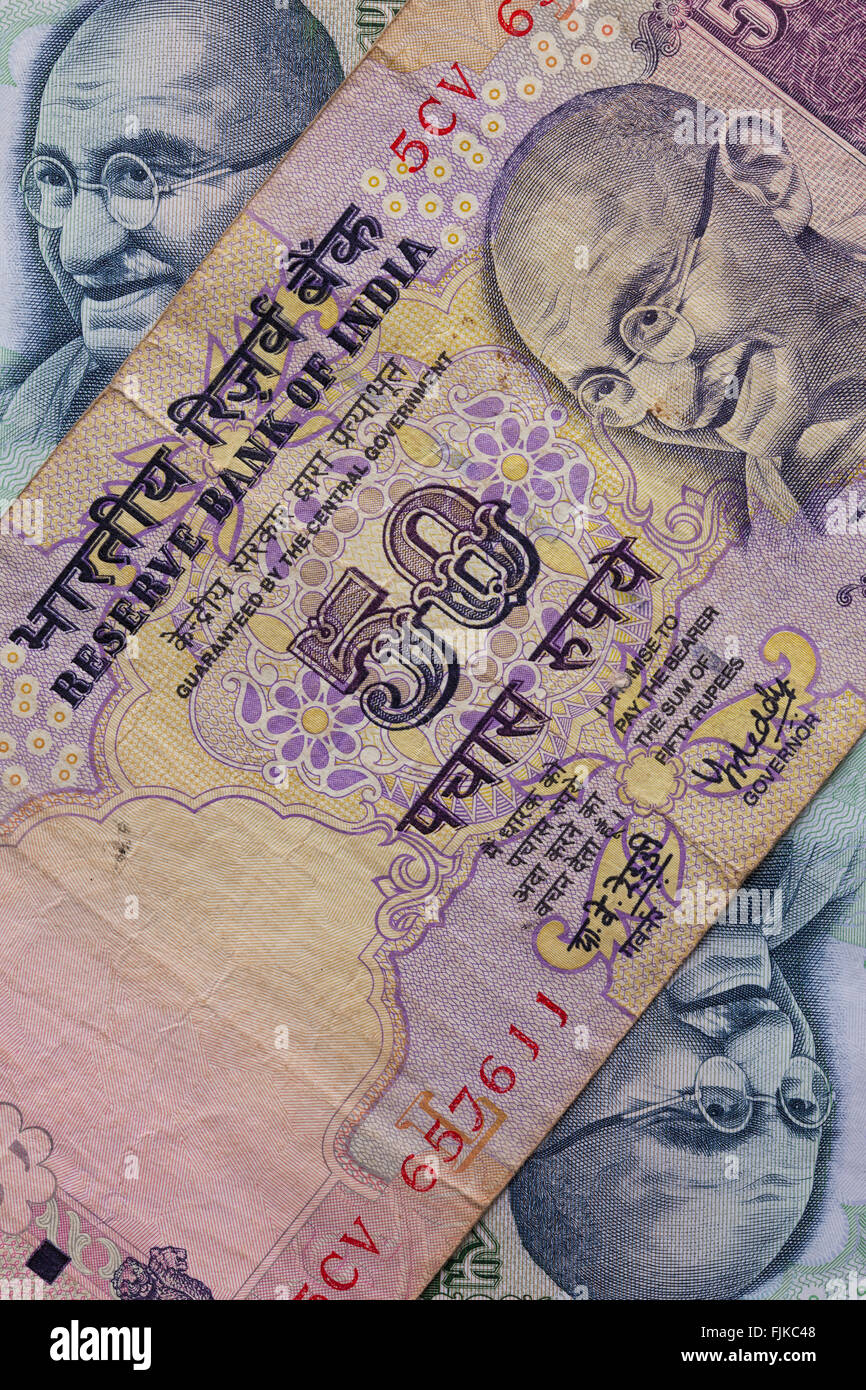 Detail of Indian Rupee banknotes Stock Photo - Alamy