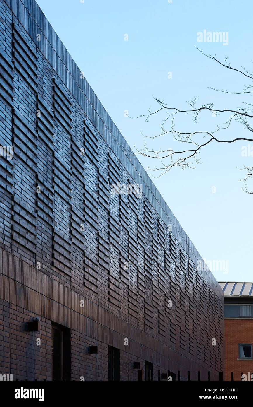 Brickwork detail in perspective. MMU Student Union, Manchester, United ...