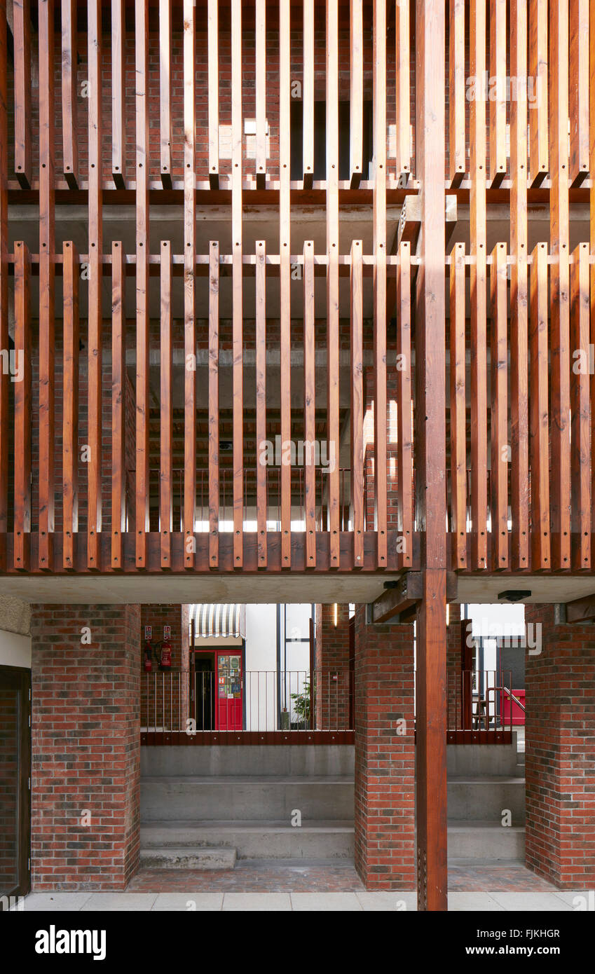 Wood Slat Facade Building