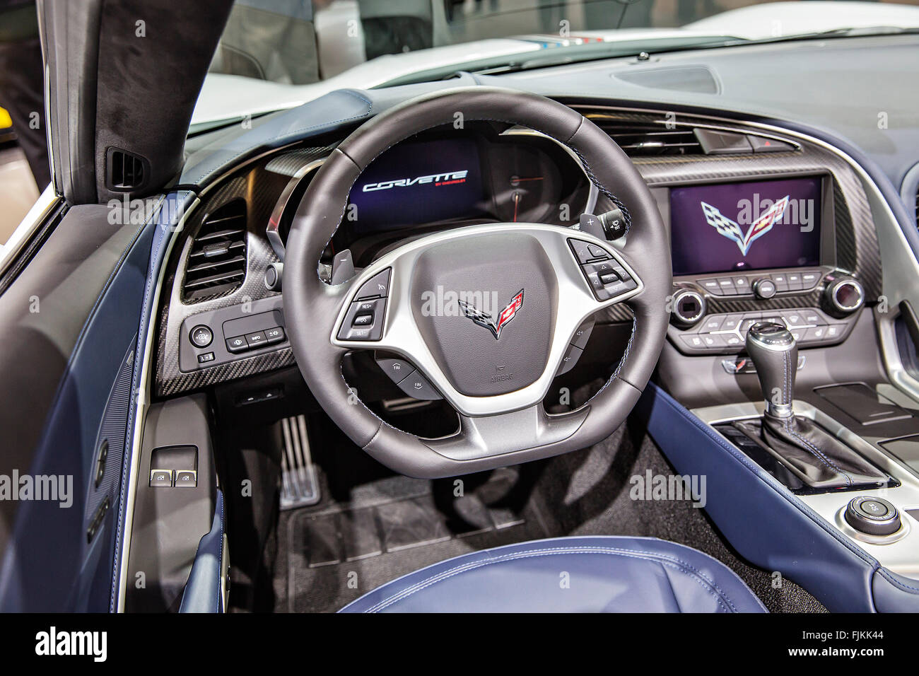 Chevrolet Corvette Stingray Convertible, interior Stock Photo - Alamy