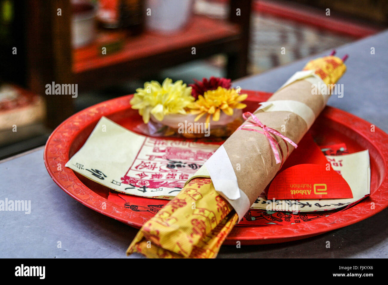 Chinese Offerings Temple Flowers High Resolution Stock Photography and ...