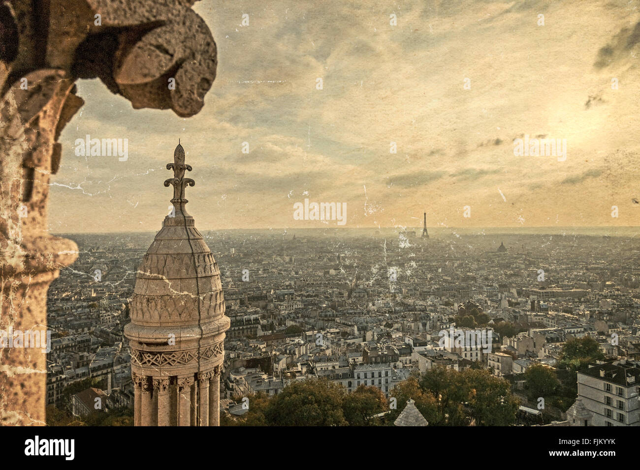 Vintage paris postcard hi-res stock photography and images - Alamy