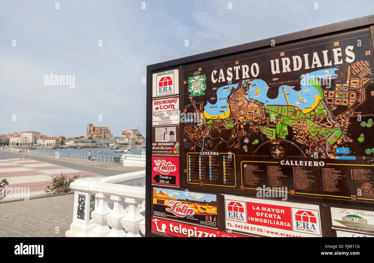 Map of castro urdiales hi-res stock photography and images - Alamy