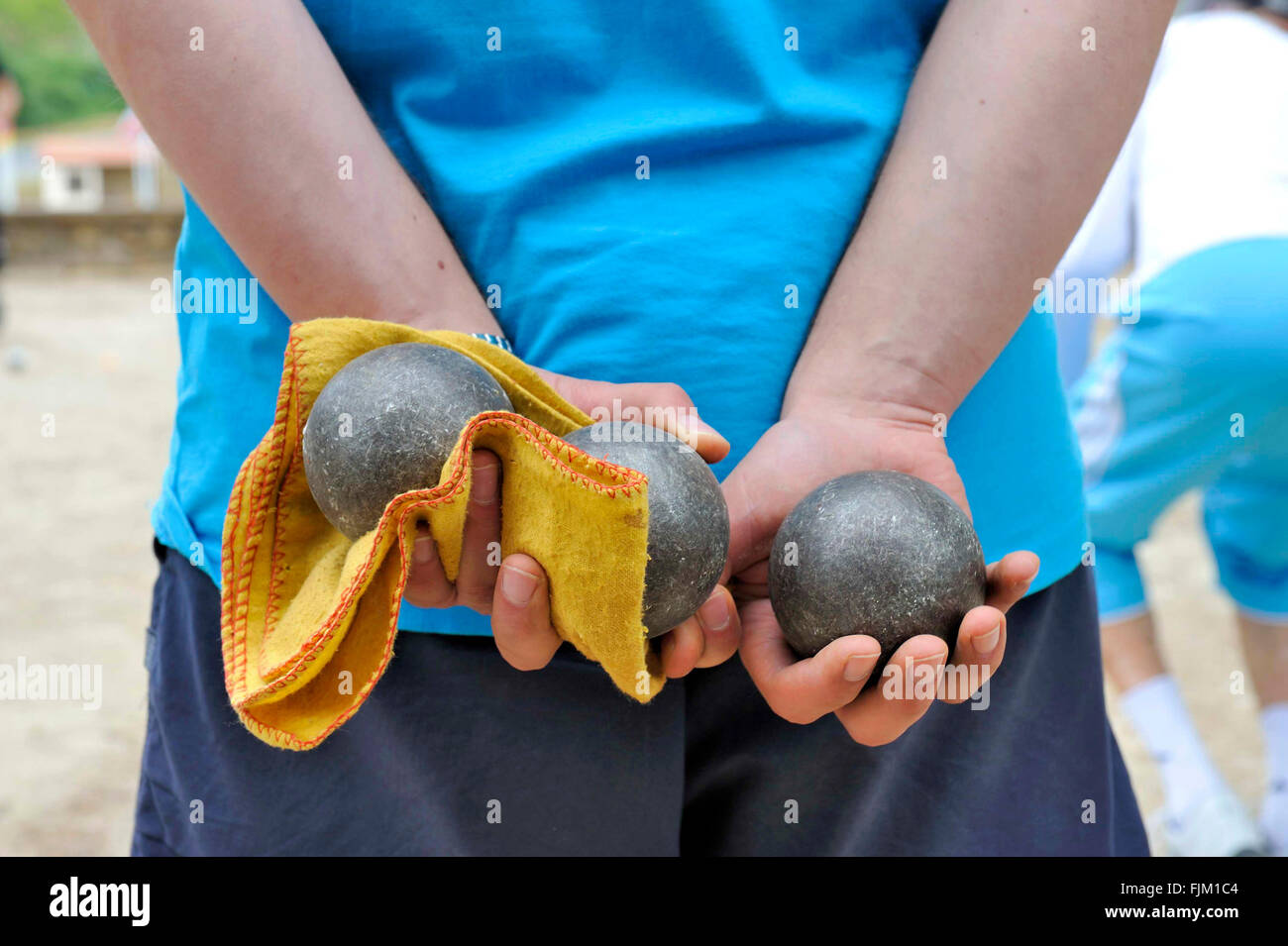 Playing jeu de boules in France, Europe Stock Photo - Alamy