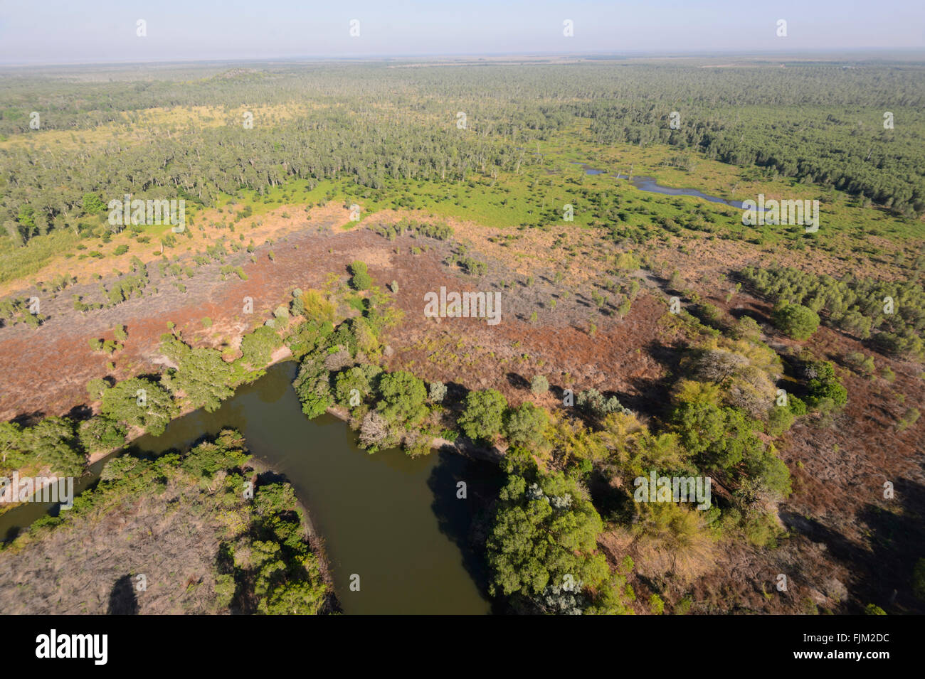 Aerial view of a Billabong near Darwin, Northern Territory, Australia ...
