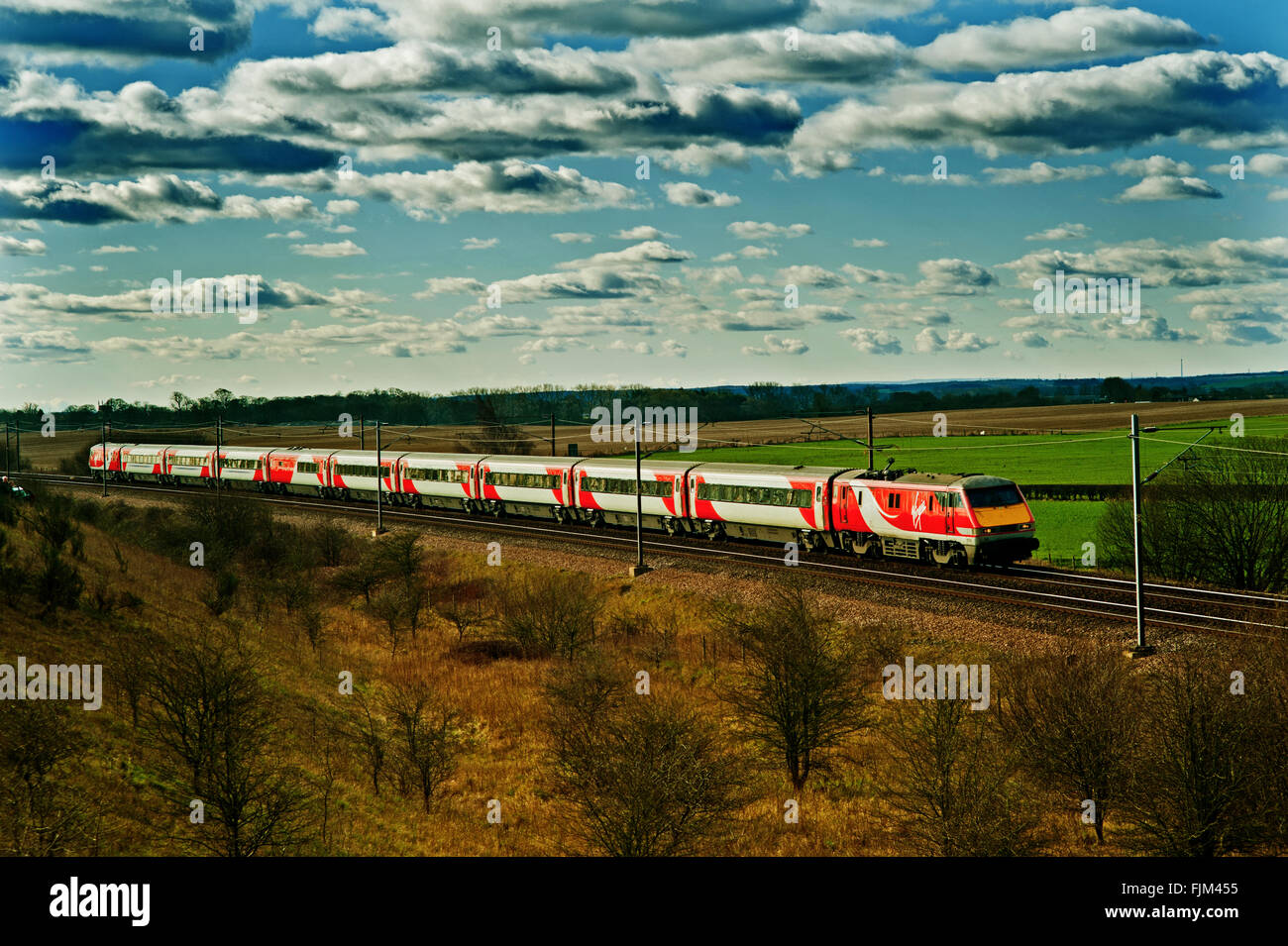 Virgin East Coast train at Colton Junction Stock Photo - Alamy