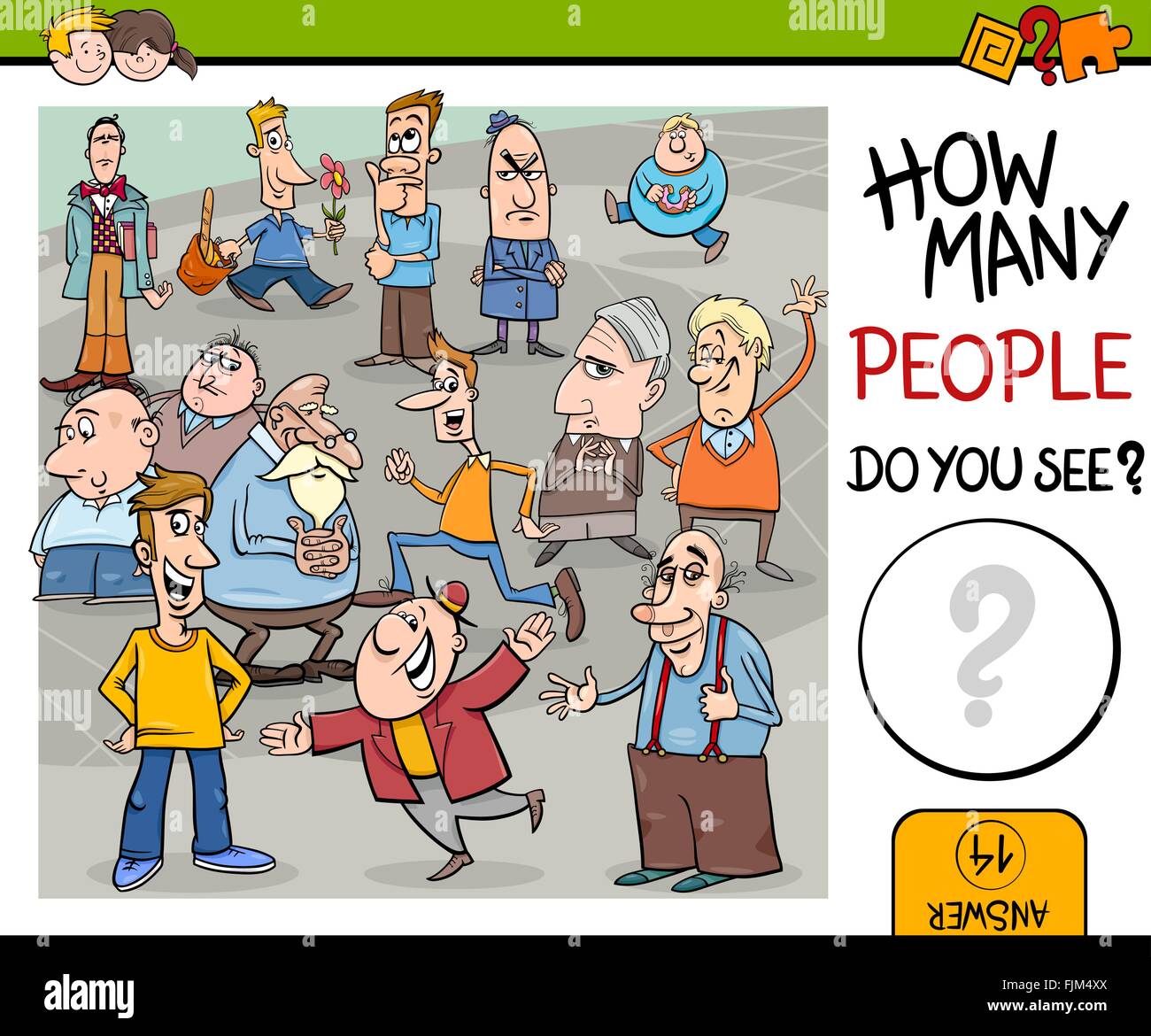 Cartoon Illustration of Educational Counting Task for Preschool ...