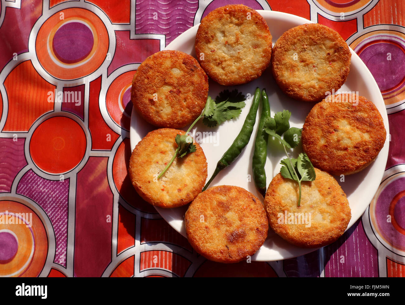 Aloo Tikki or Fried Potato Patties Stock Photo - Alamy