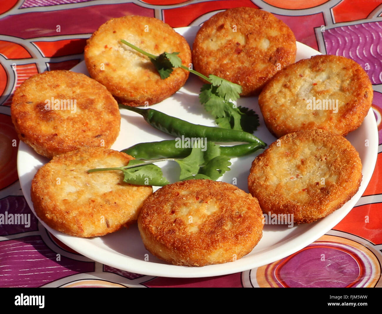 Aloo Tikki or Fried Potato Patties Stock Photo - Alamy