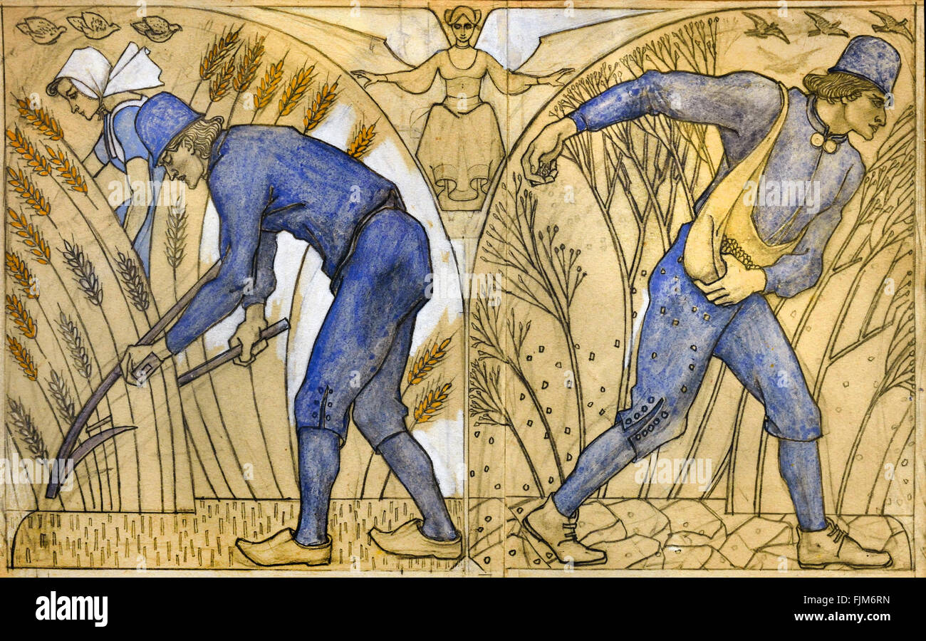 The sower and reaper in the Grain Exchange (Beurs van Berlage Amsterdam ...