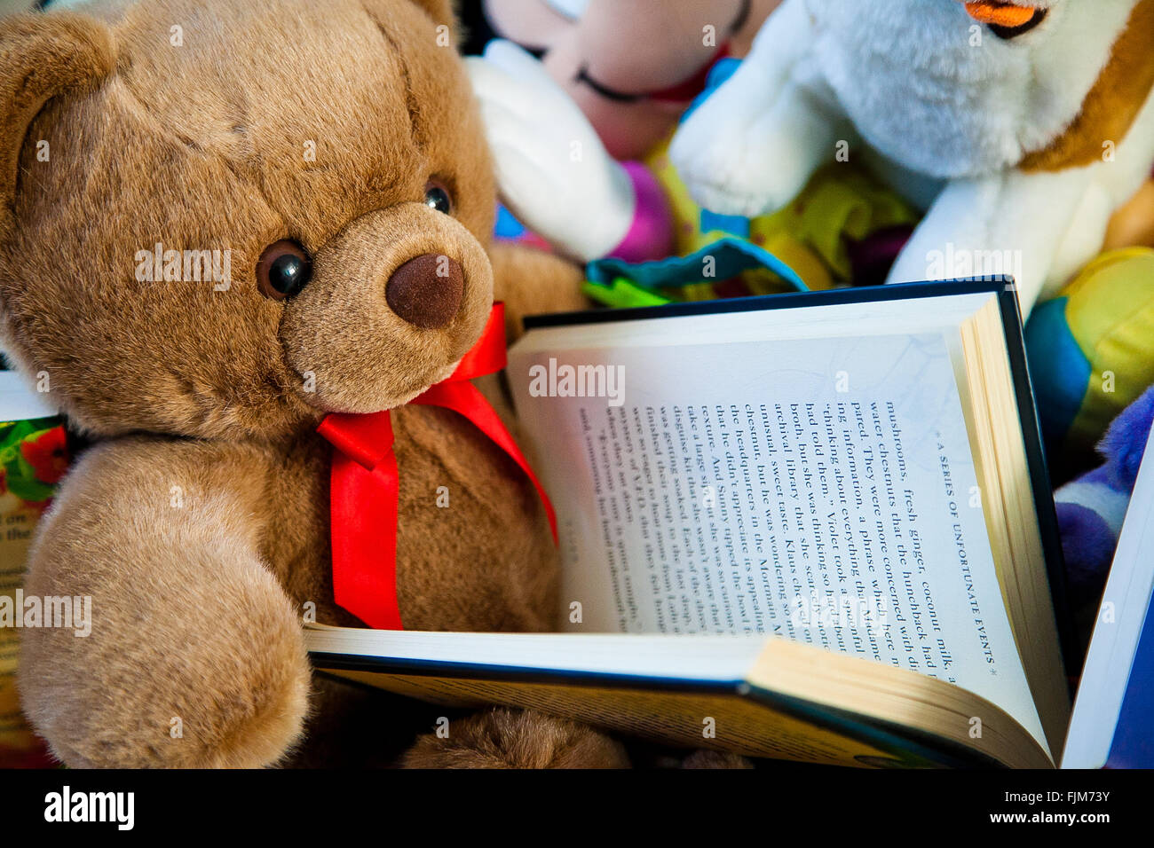 Happy family children library image hi-res stock photography and images ...