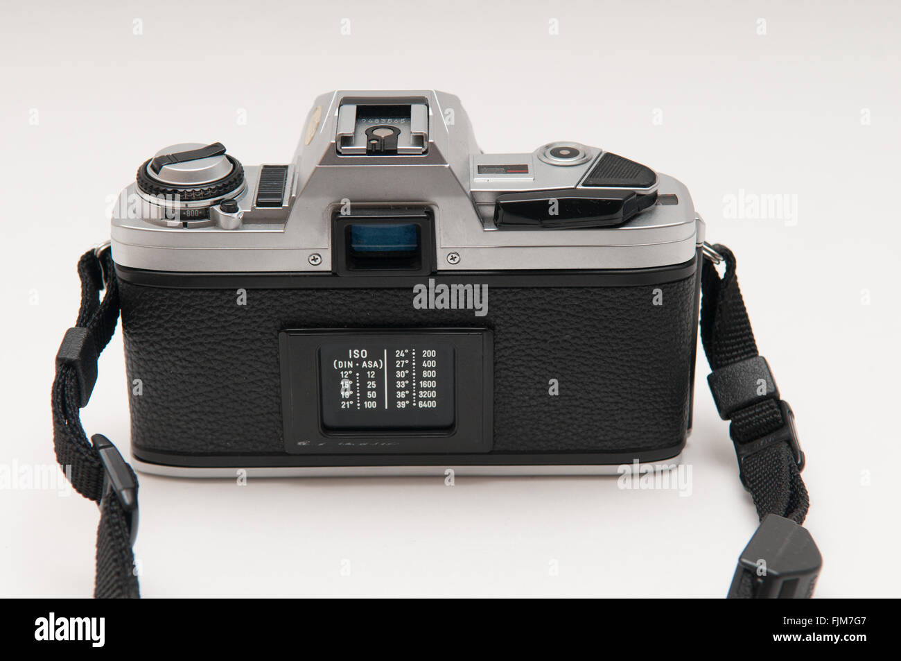 old vintage style film camera on a white background Stock Photo - Alamy