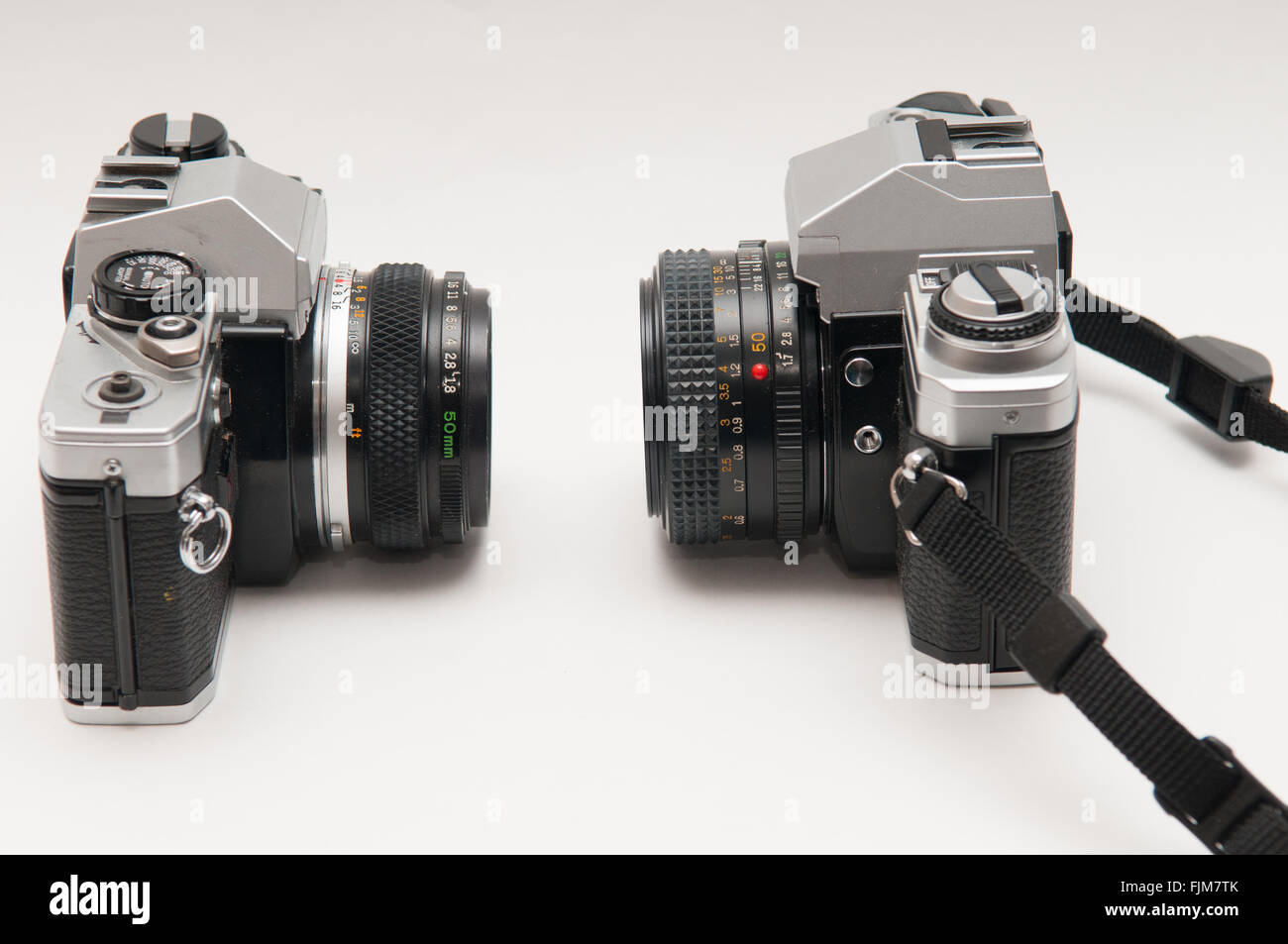 old vintage style film camera on a white background Stock Photo - Alamy