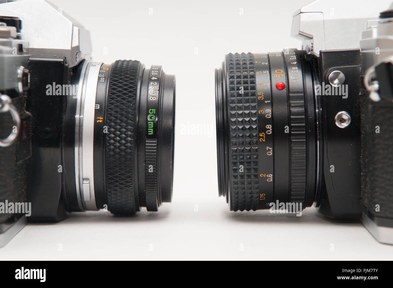 old vintage style film camera on a white background Stock Photo - Alamy