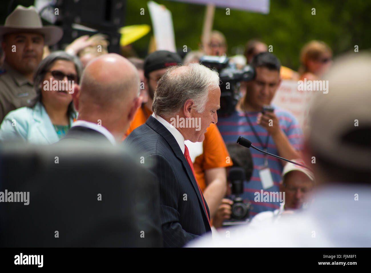 Former Austin Mayor Kirk Watson outside the Texas State capital in ...