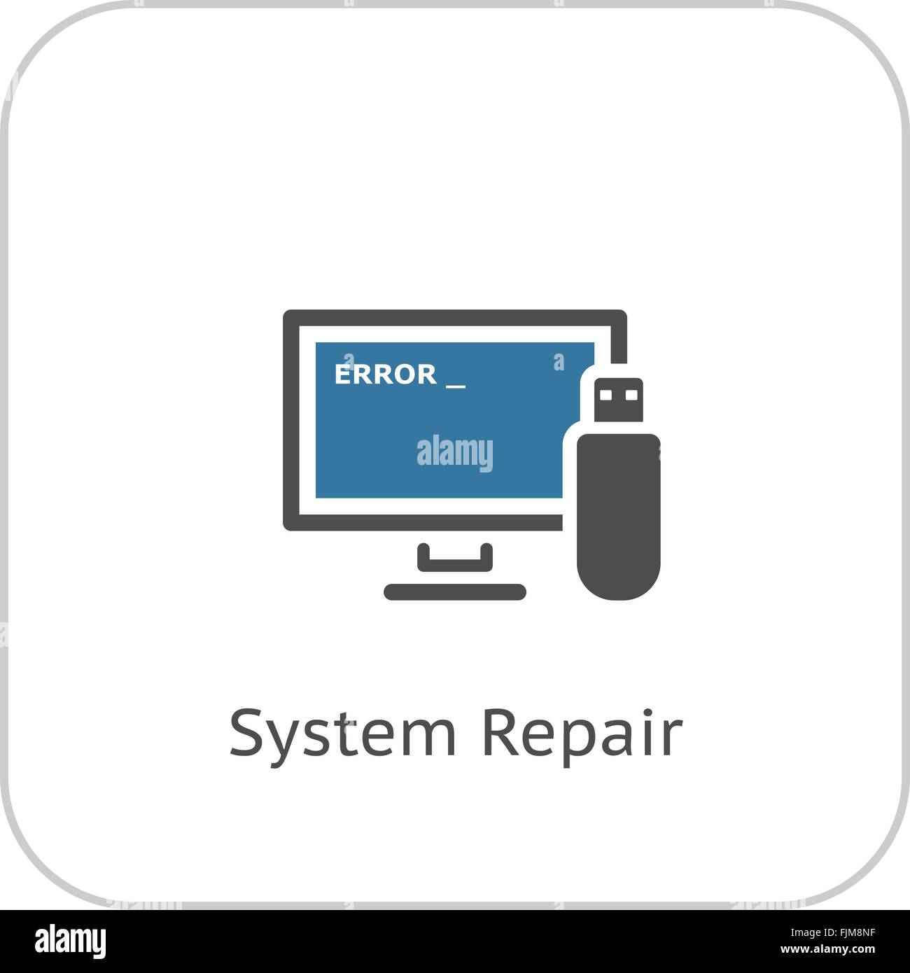 System Repair Icon. Flat Design Stock Vector Image & Art - Alamy