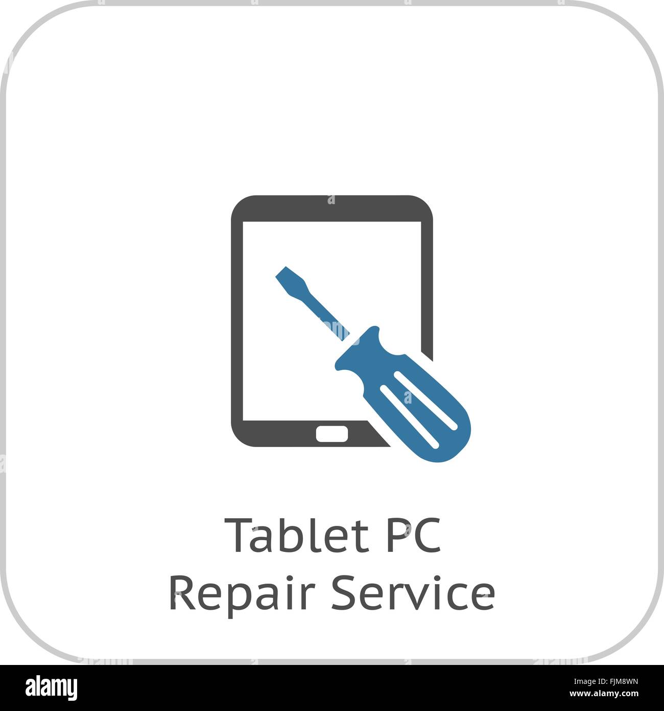 Tablet PC Repair Service Icon. Flat Design Stock Vector Image & Art - Alamy