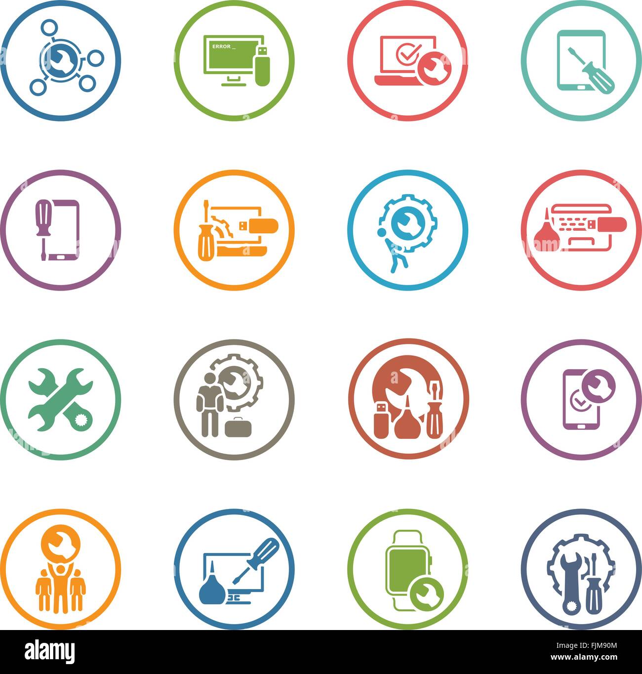 Repair Service and Maintenance Icons Set Stock Vector Image & Art - Alamy