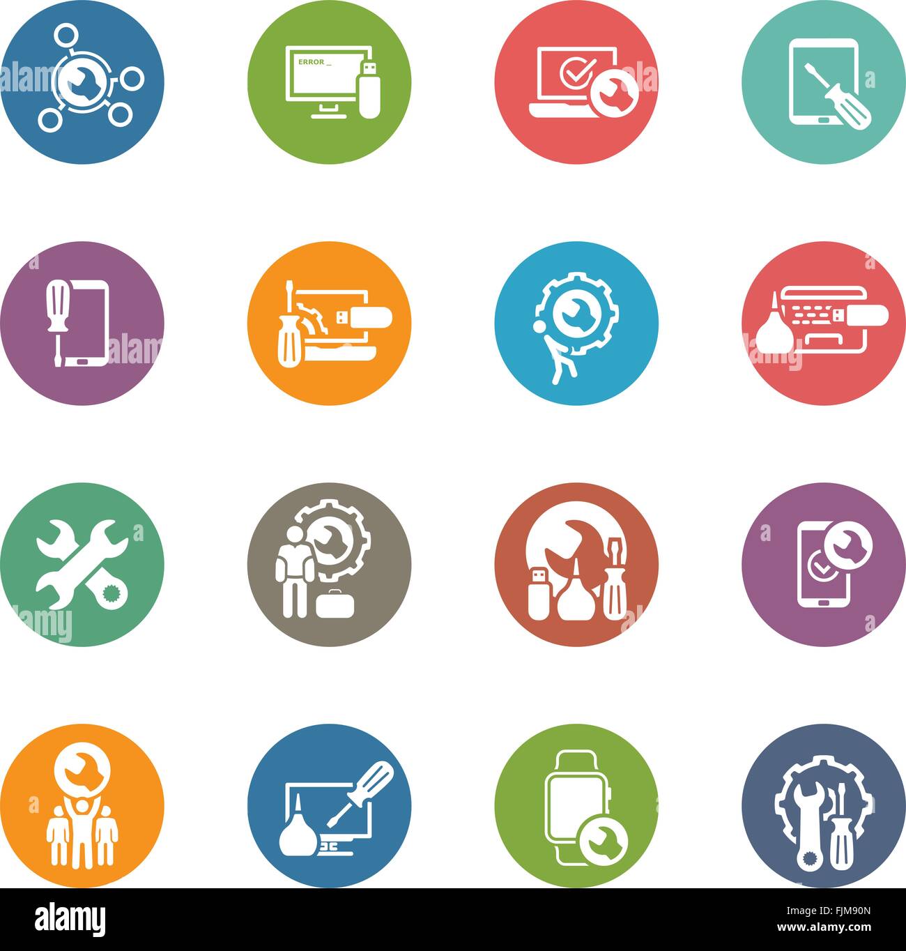 Repair Service and Maintenance Icons Set Stock Vector Image & Art - Alamy