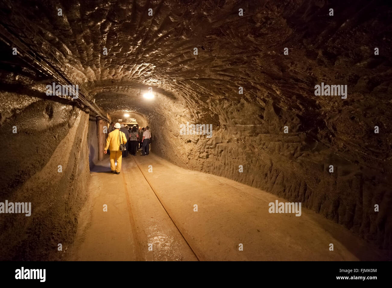 Europe, Poland, mineshaft tunnel in Wieliczka Salt Mine, UNESCO World ...