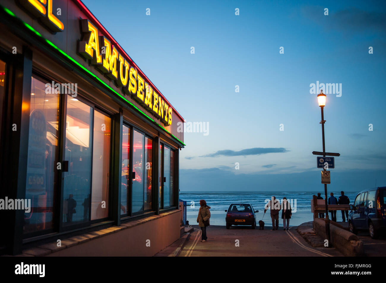 Amusement Arcade Sign Sunset High Resolution Stock Photography and ...