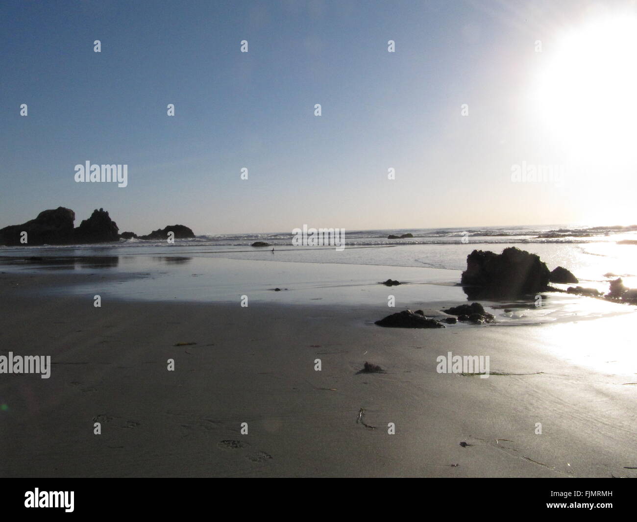 Sandy beach sunrise hi-res stock photography and images - Alamy