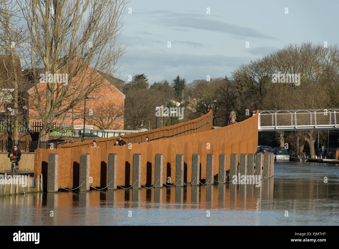 Reading, England. 3 March 2016. Early morning Commuters on the new, yet ...