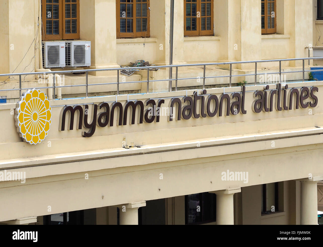 Myanmar National Airlines office in Yangon, Myanmar Stock Photo - Alamy
