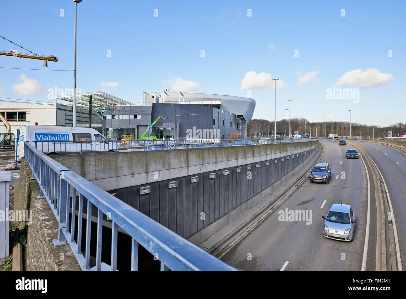 Construction site of Docks Bruxsel, the New shopping district in an ...