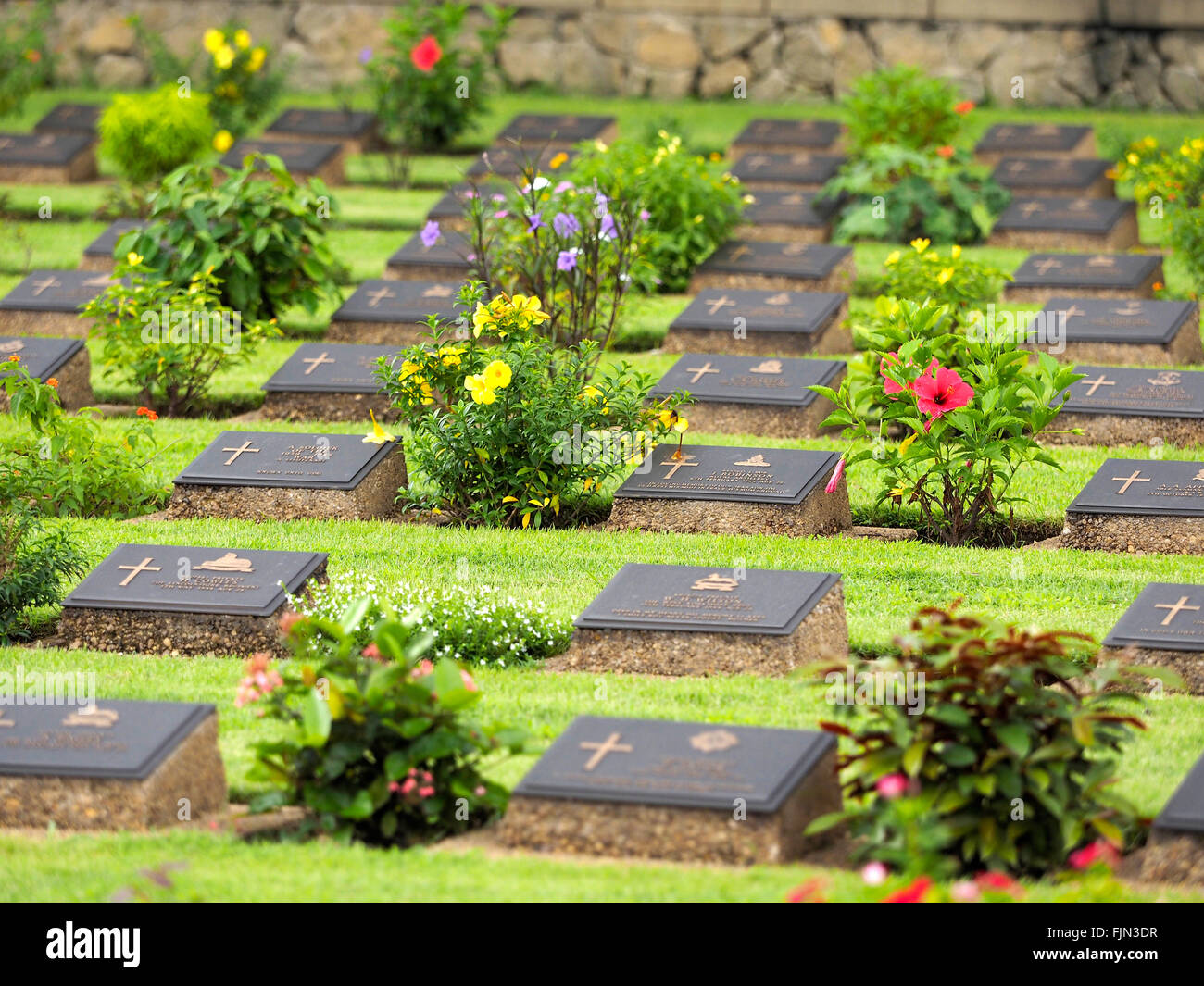 The Commonwealth War Cemetery, Taukkyan War Cemetery in Yangon, Myanmar ...