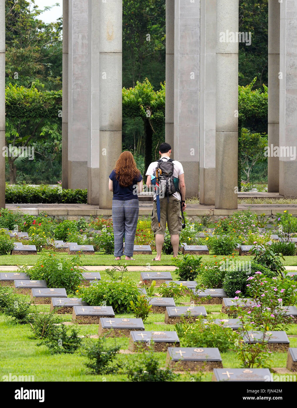 The Commonwealth War Cemetery, Taukkyan War Cemetery in Yangon, Myanmar ...