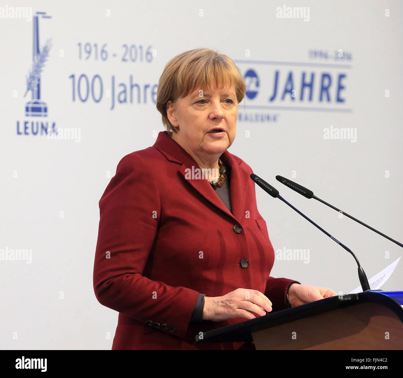 German Chancellor Angela Merkel delivers a speech during the opening ...