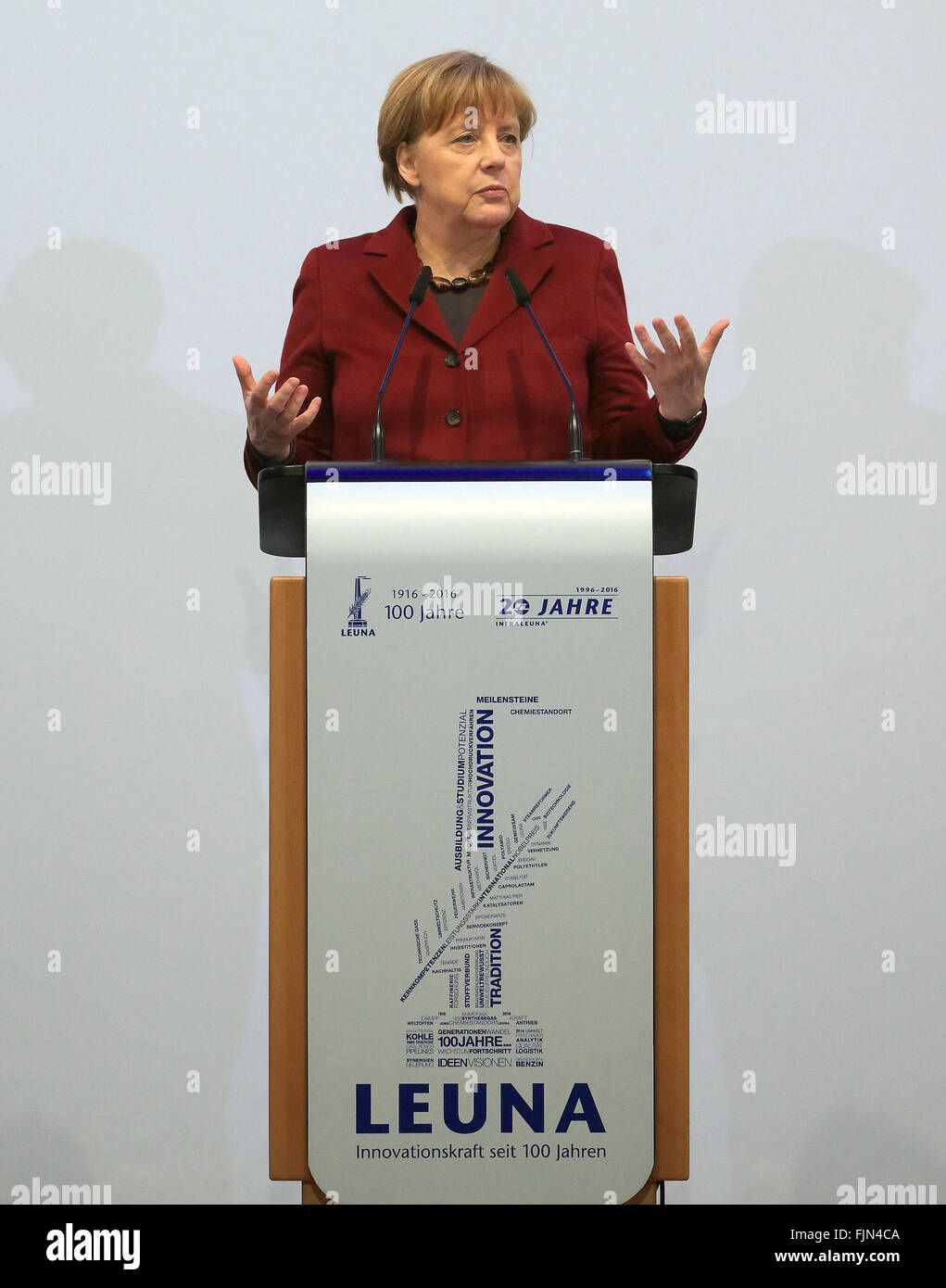 German Chancellor Angela Merkel delivers a speech during the opening ...