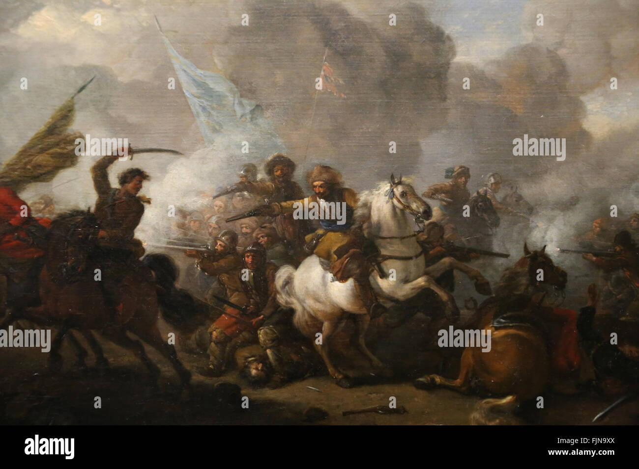 Philips Wouwerman (1619-1668). Dutch painter. Cavalry Encounter between ...