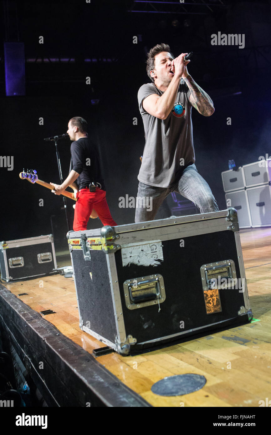 Milan Italy. 02th March 2016. The French-Canadian rock band SIMPLE PLAN ...