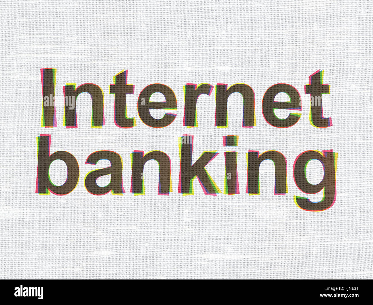 Currency concept: Internet Banking on fabric texture background Stock ...