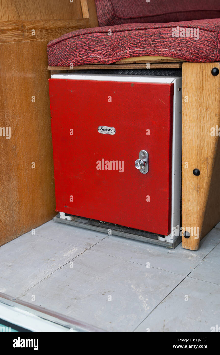 VW Split screen camper van door storage cupboard Stock Photo - Alamy